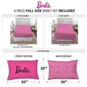 Barbie | Bedding | Barbie Full Size Sheet Set | Poshmark